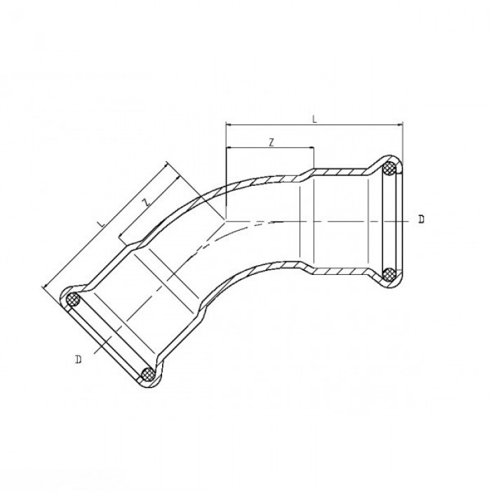 Bogen 45° I/I - Fittings - RM-Fittings