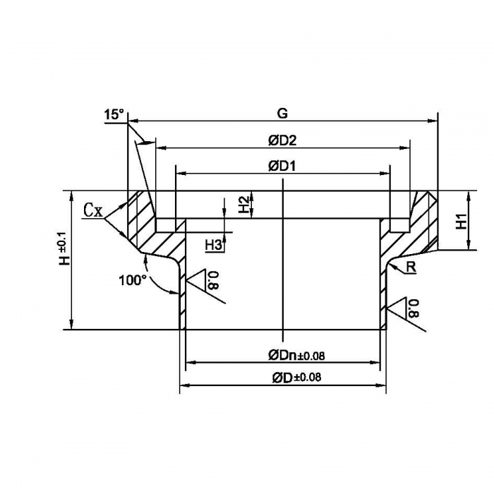 Welding Male Part DIN 11851 - Sanitary Fittings - RM-Fittings